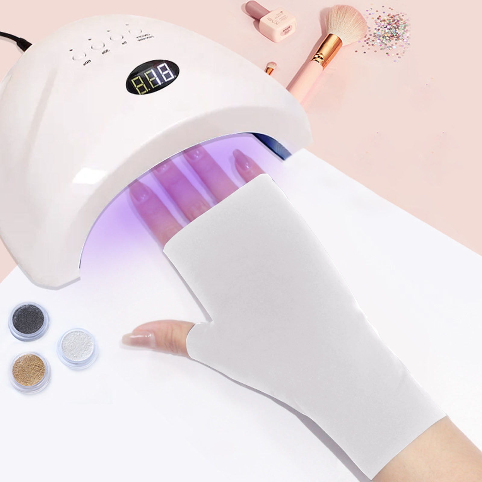 Musatteng Rosewood Stick Manicure Practice Hand for Nail Design Gloves ...