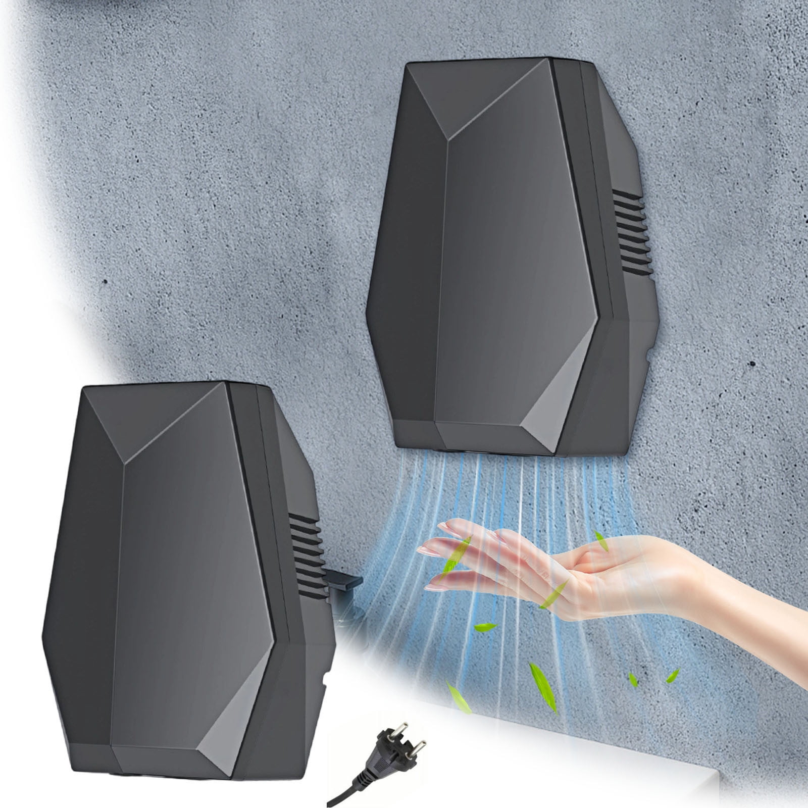 Musatteng Smart Home Powerful Hand Dryer Wall Mounted Silent Bathroom ...