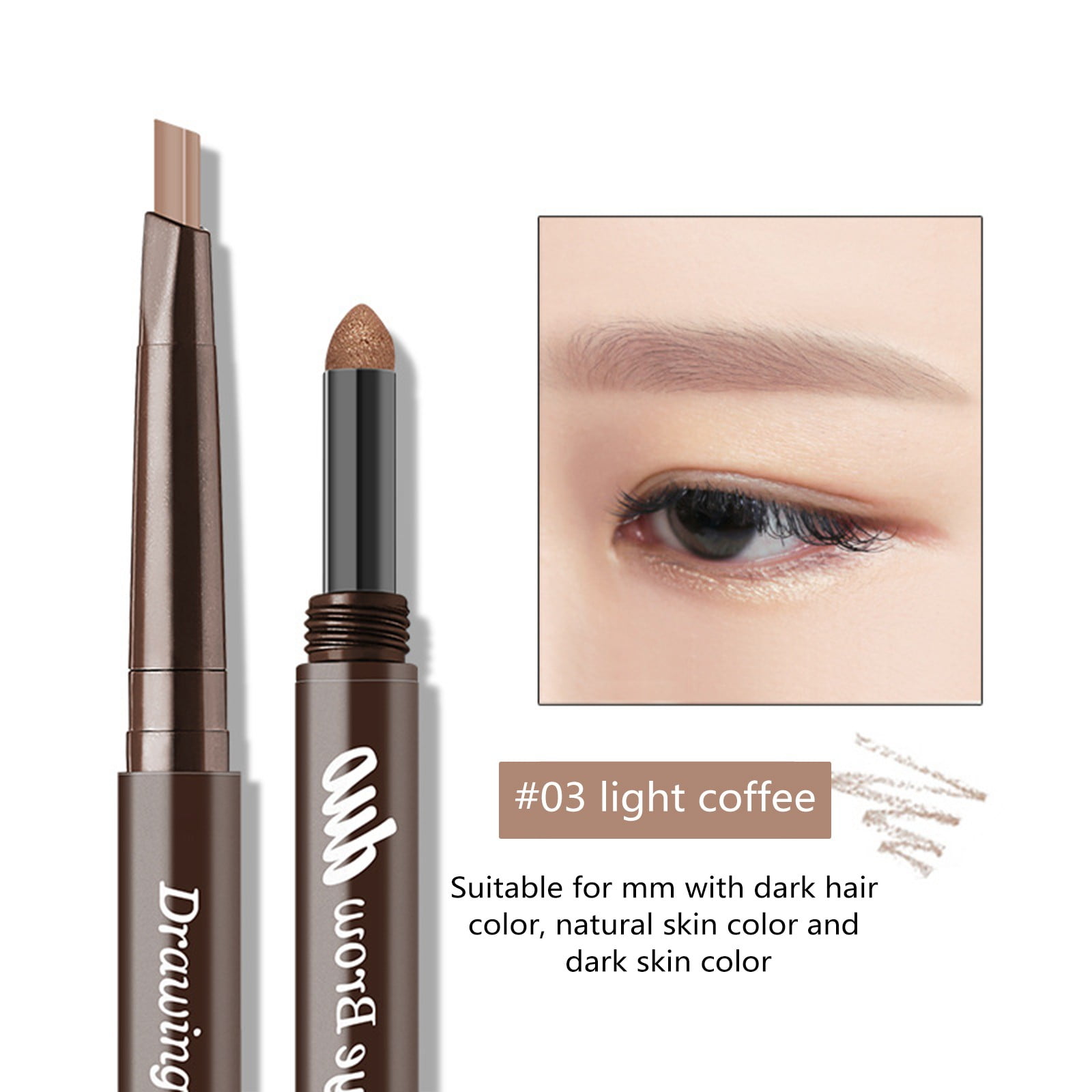 Musatteng Stick on Eyebrows for Women Light Color Filler Sculpting 3d ...