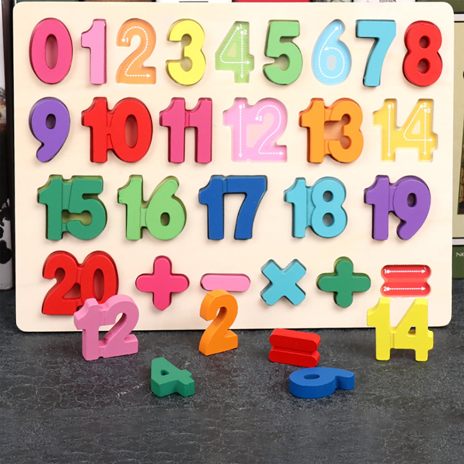 Musatteng Wooden Alphabet Puzzle Board & Animal Blocks Set - STEM Bath ...