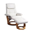 Muscat Leather Swivel Recliner with Matching Ottoman - Walmart.com