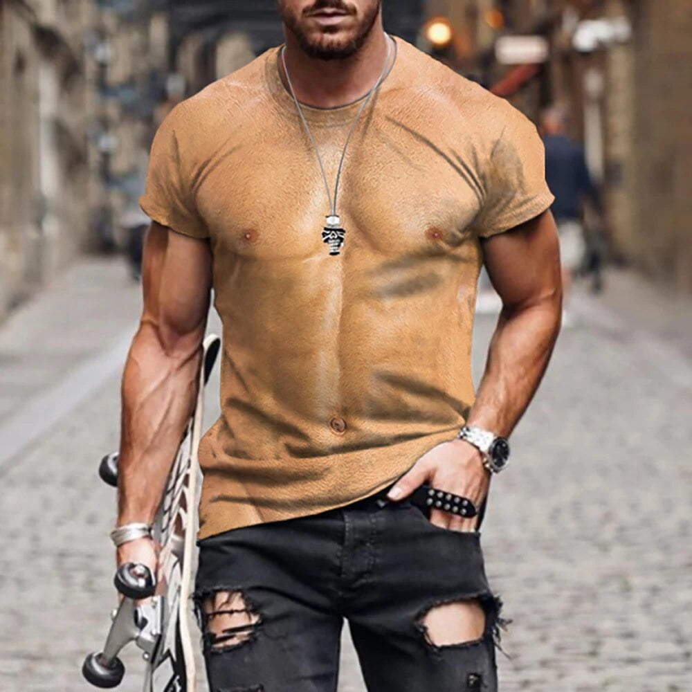 Muscle Body 3D Print T-Shirt Men Summer T Shirt Clothing Fashion Street ...