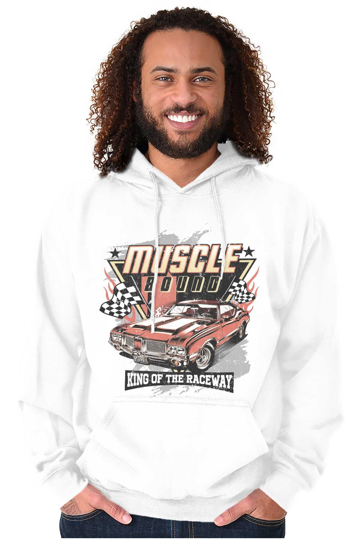 Muscle Bound King of the Raceway Car Unisex Plus Size Hoodie Brisco ...