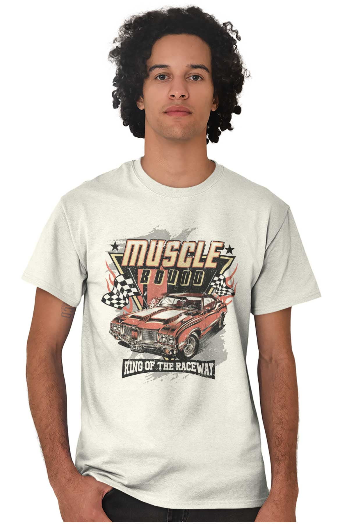 Muscle Bound King of the Raceway Car Men's Graphic T Shirt Tees Brisco ...