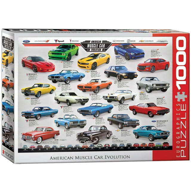 Muscle Car Evolution Chart Puzzle, 1000 Pieces - Walmart.com