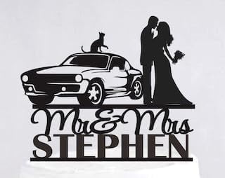 Muscle Car Wedding Cake Topper,Classic Automotive Car Cake Topper With ...