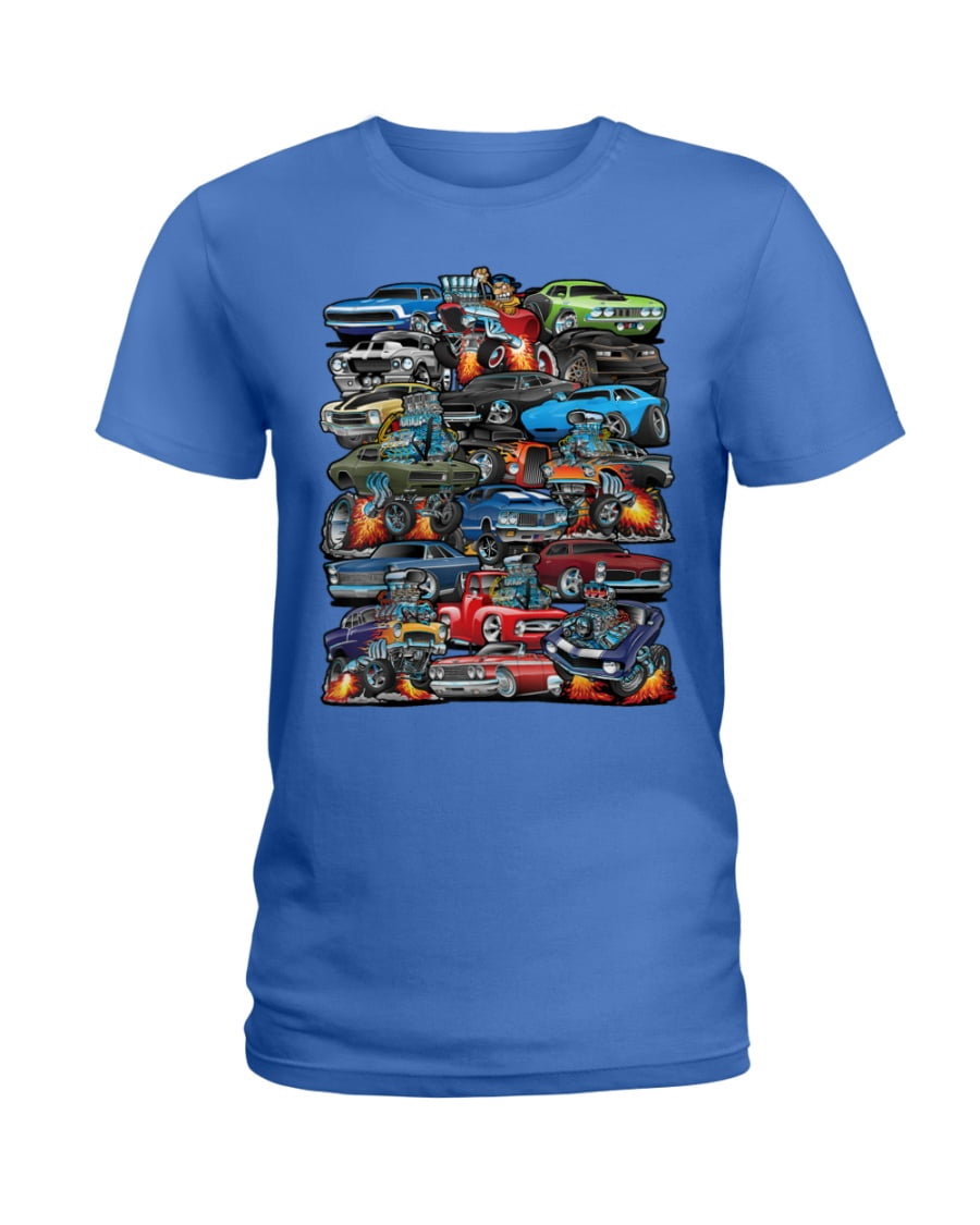 Muscle Cars Madness Muscle Classic Cartoon T Shirt - Walmart.com