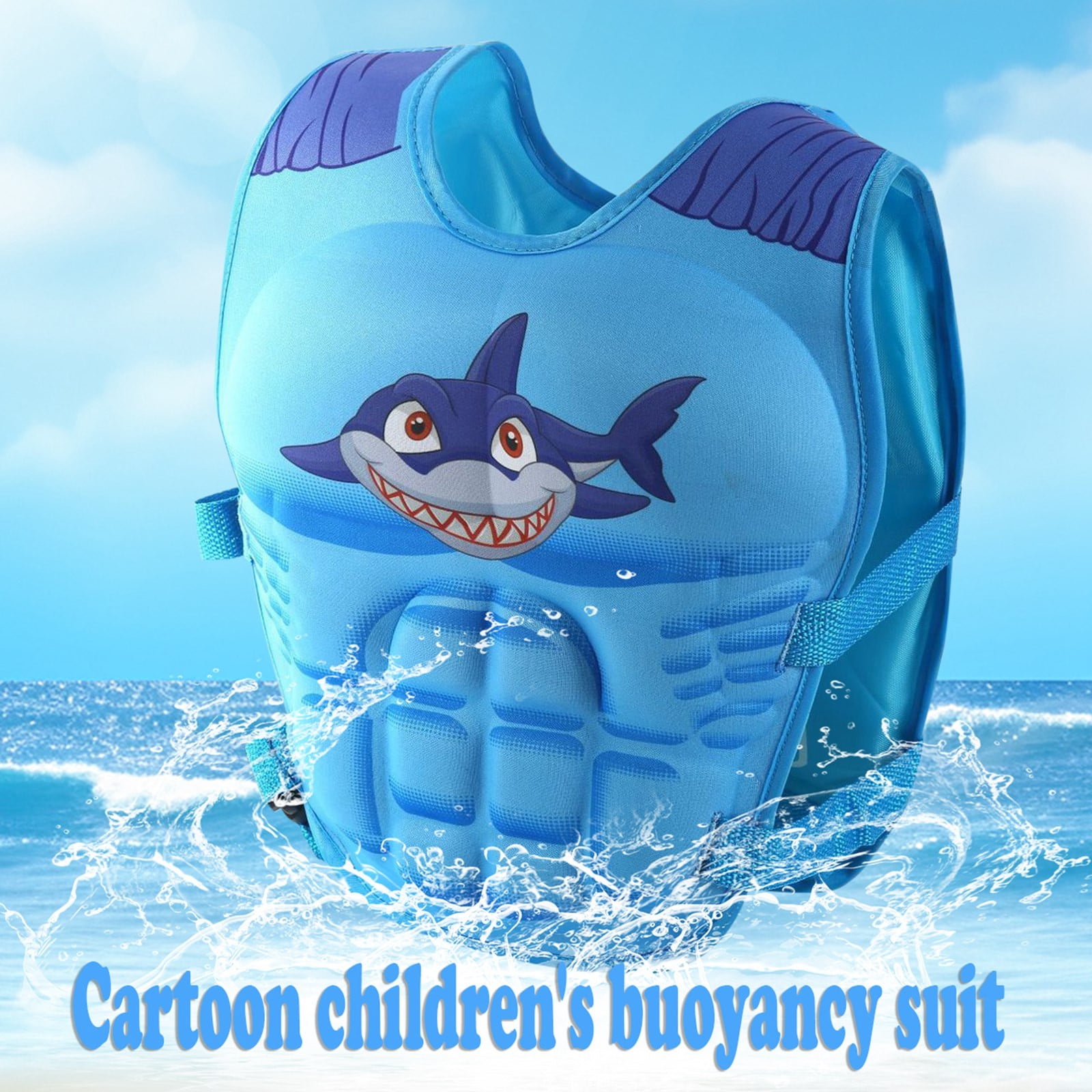 Muscle Children Life Jacket Cartoon Swim Vests for Kids Hand Sleeve ...