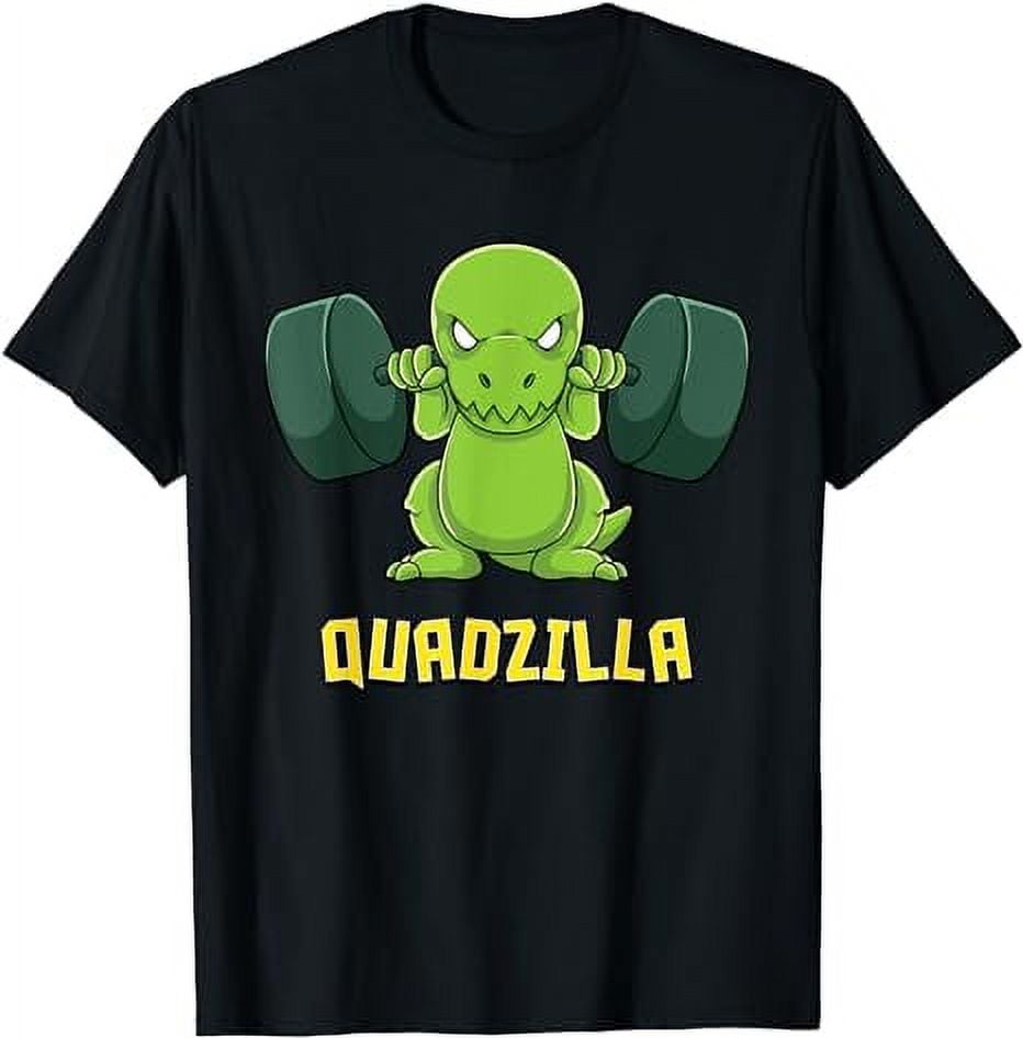 Muscle Dinosaur Gym Workout Quadzilla Quad Leg T-Shirt - Walmart.com