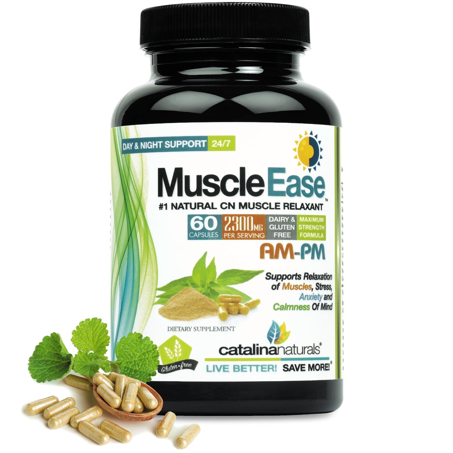 Catalina Naturals Muscle Ease Relaxant Pills, 2,300mg, 60 Count ...