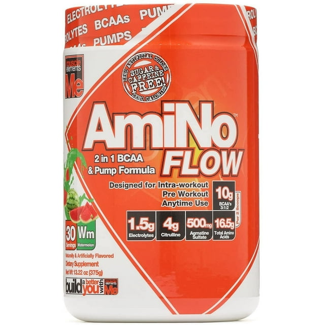 Muscle Elements Amino Flow, Watermelon, 30 Servings - Walmart.com