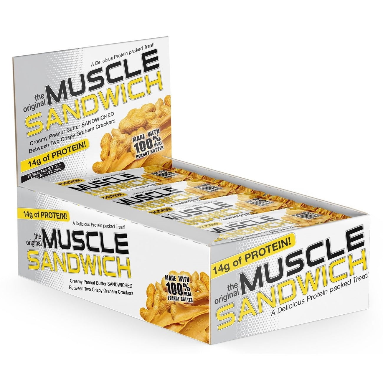 Muscle Foods Muscle Sandwich Bars Flavor: Peanut Butter - Walmart.com
