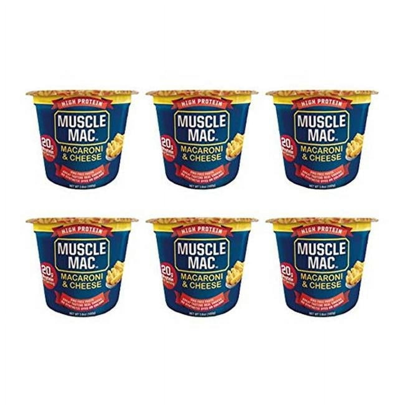 Muscle Mac Pasta Food, 3.6 oz Macaroni & Cheese Microwave Cup, Real ...