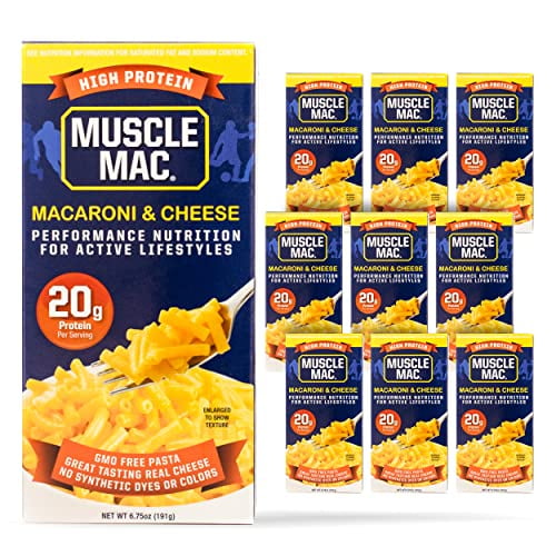 Muscle Mac High Protein Macaroni & Cheese Dinner with Real Cheese, 20g ...