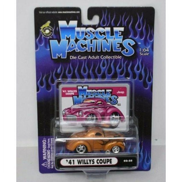 Muscle Machines 1:64 Scale Diecast Collectible 1941 Willys Coupe Jeep ...