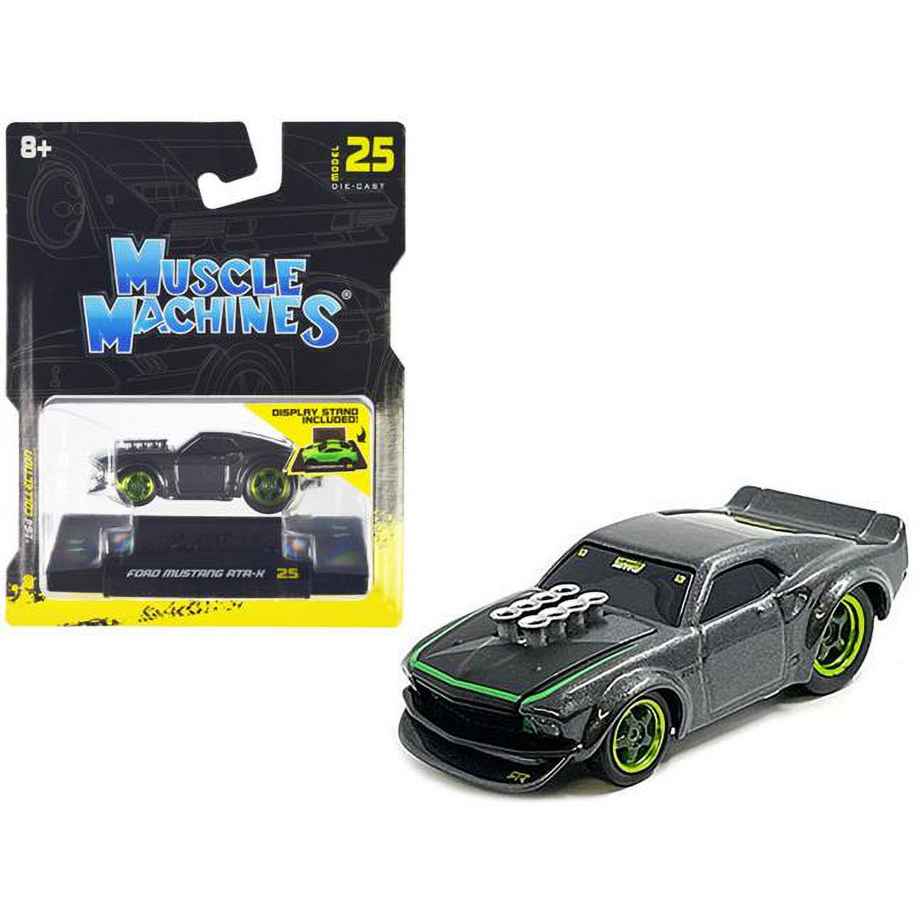 Muscle Machines 15565GRY 1-64 Scale Ford Mustang RTR-X Gray Metallic ...