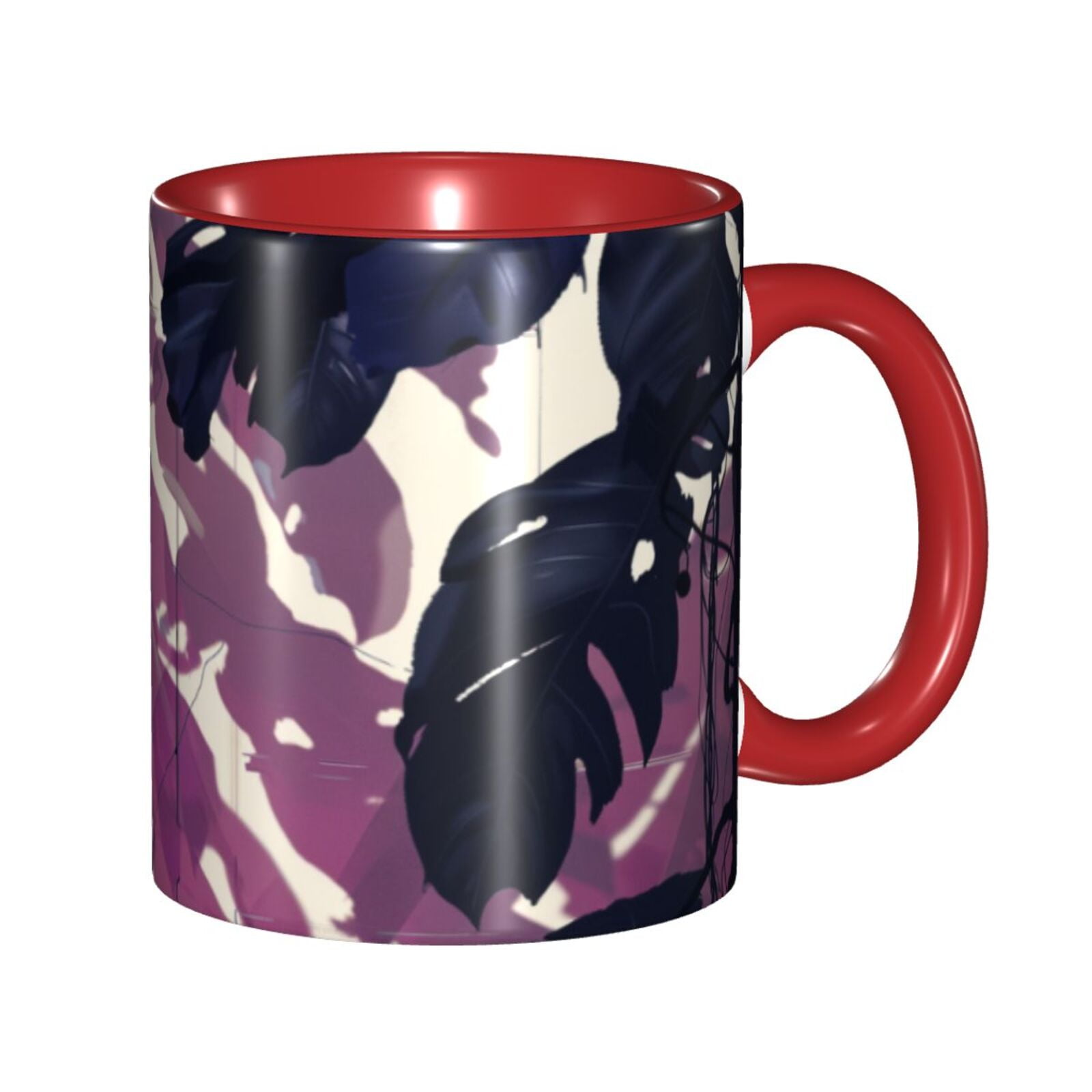 Muscle Man Illustration Coffee Mug Fun Custom Ceramic Mugs 11oz Red ...