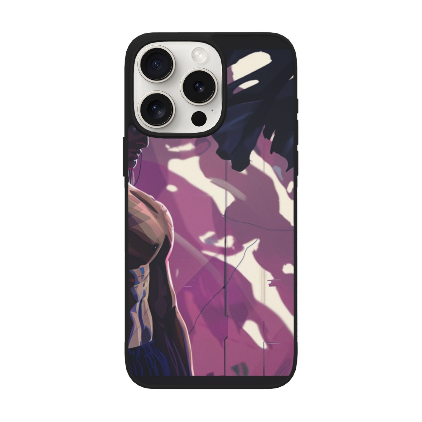 Muscle Man Illustration For iPhone 15 Pro Series Pro Max TPU + Acrylic ...