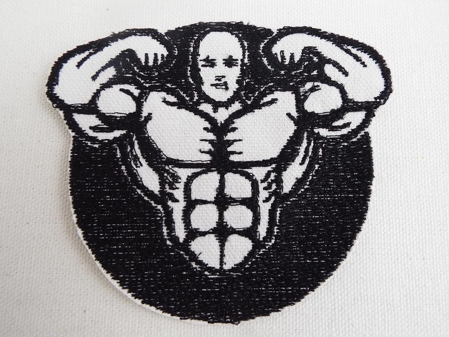 Muscle Man Strongman Embroidered Iron On Patch - Walmart.com
