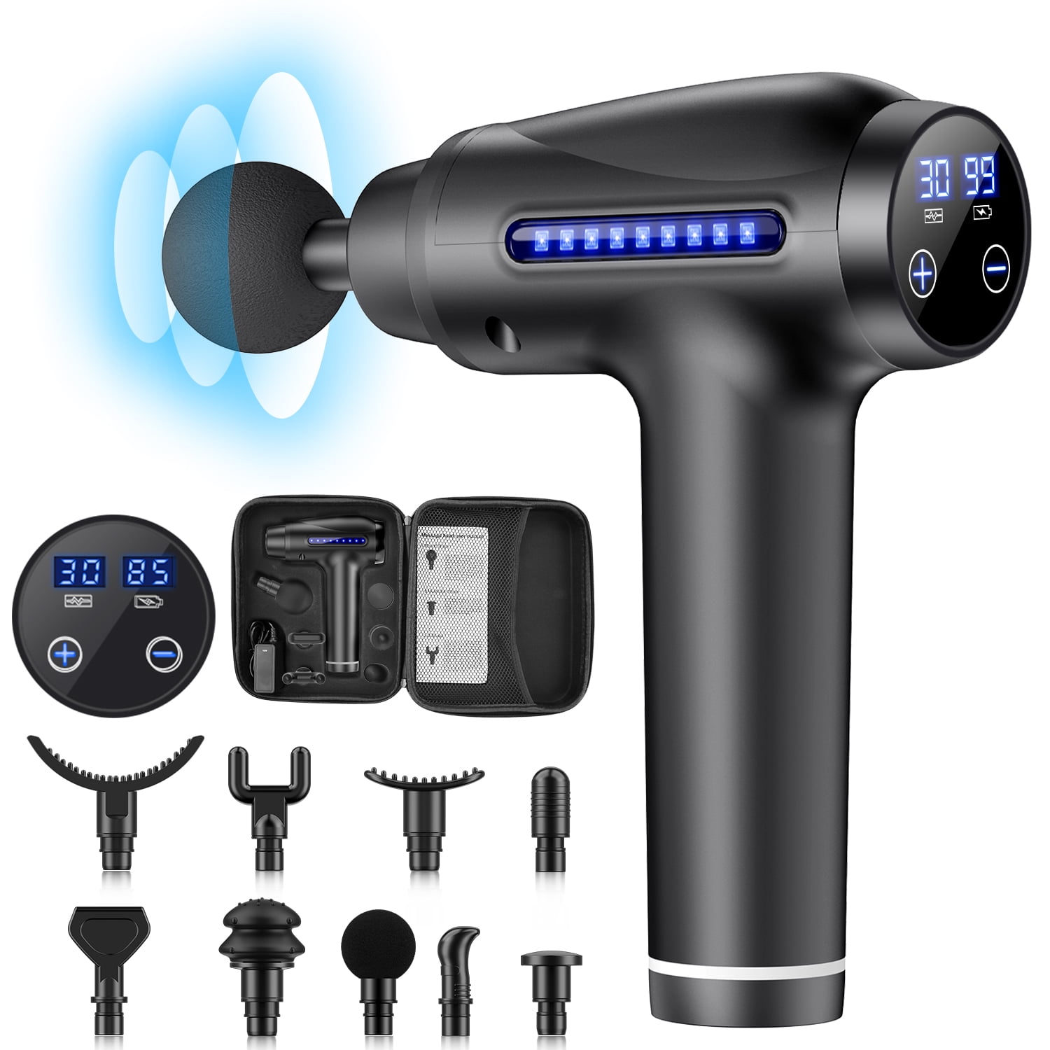 Pro Power Fit Muscle Massage Machine, 30-Speed Handheld Electric Deep ...