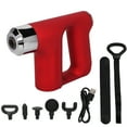 Muscle Massage Machine 5 Strength Gears Deep Tissue Fascia Massager With Stretching Strap Red