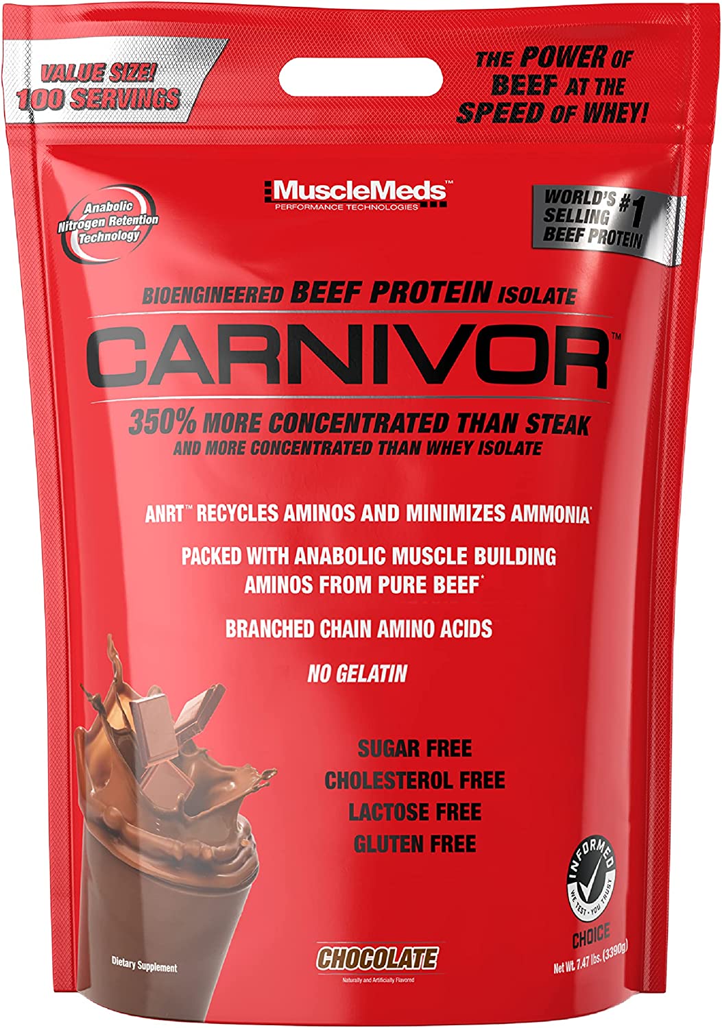 MuscleMeds Carnivor Beef Protein Isolate Powder – 23 g Protein, 0 g ...