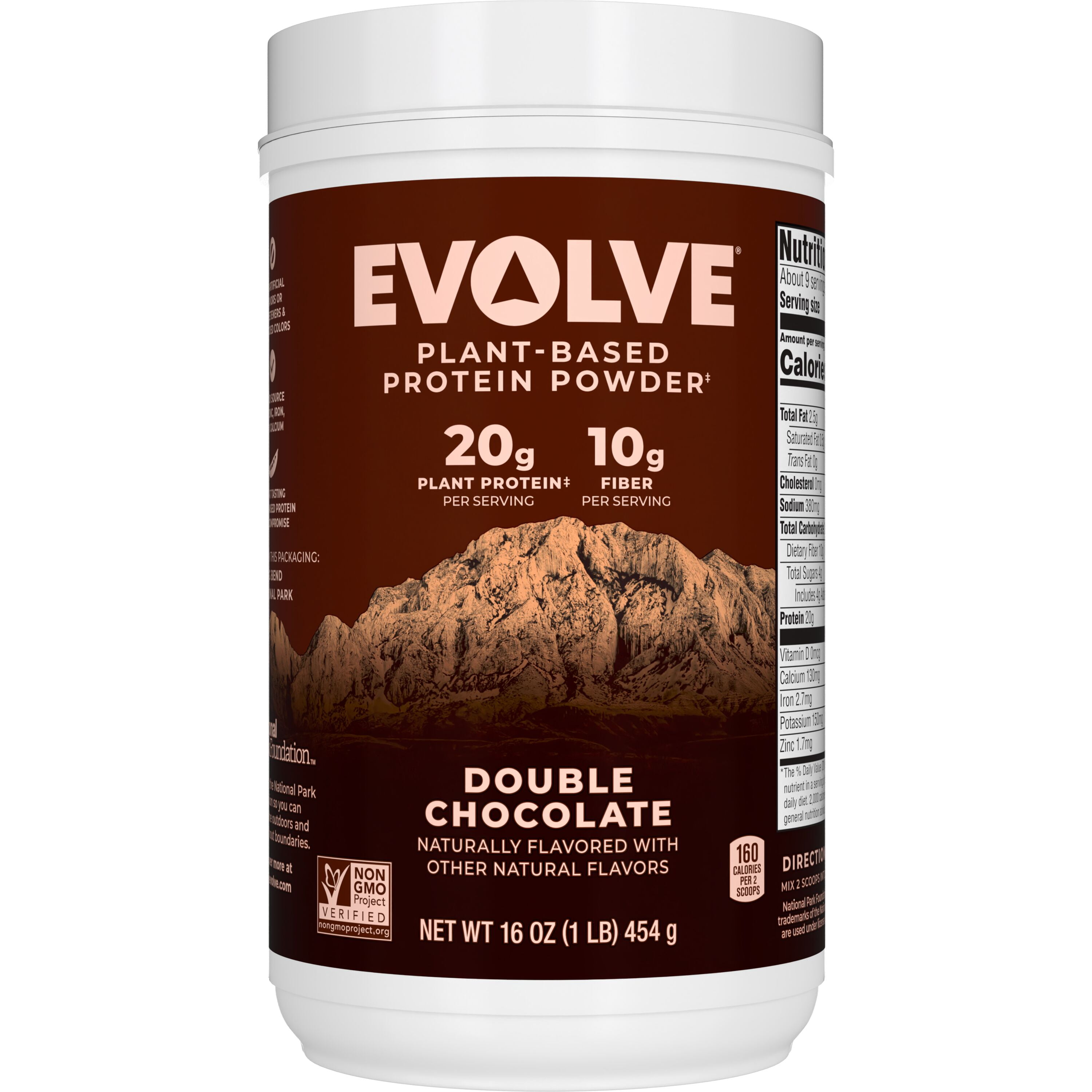 Evolve Real Plant-Powered Protein Powder Classic Chocolate, 16.0 OZ ...
