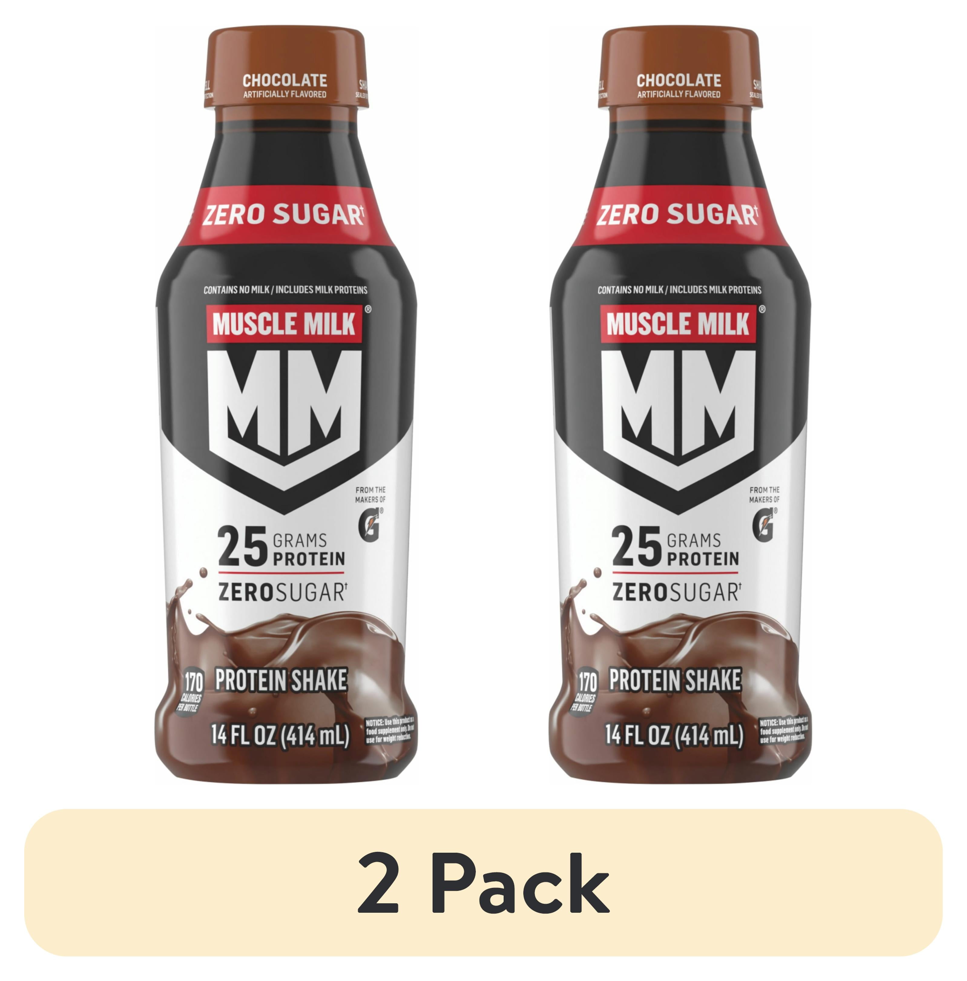 2 Pack Muscle Milk Genuine Protein Shake Chocolate 14 Fl Oz Bottle