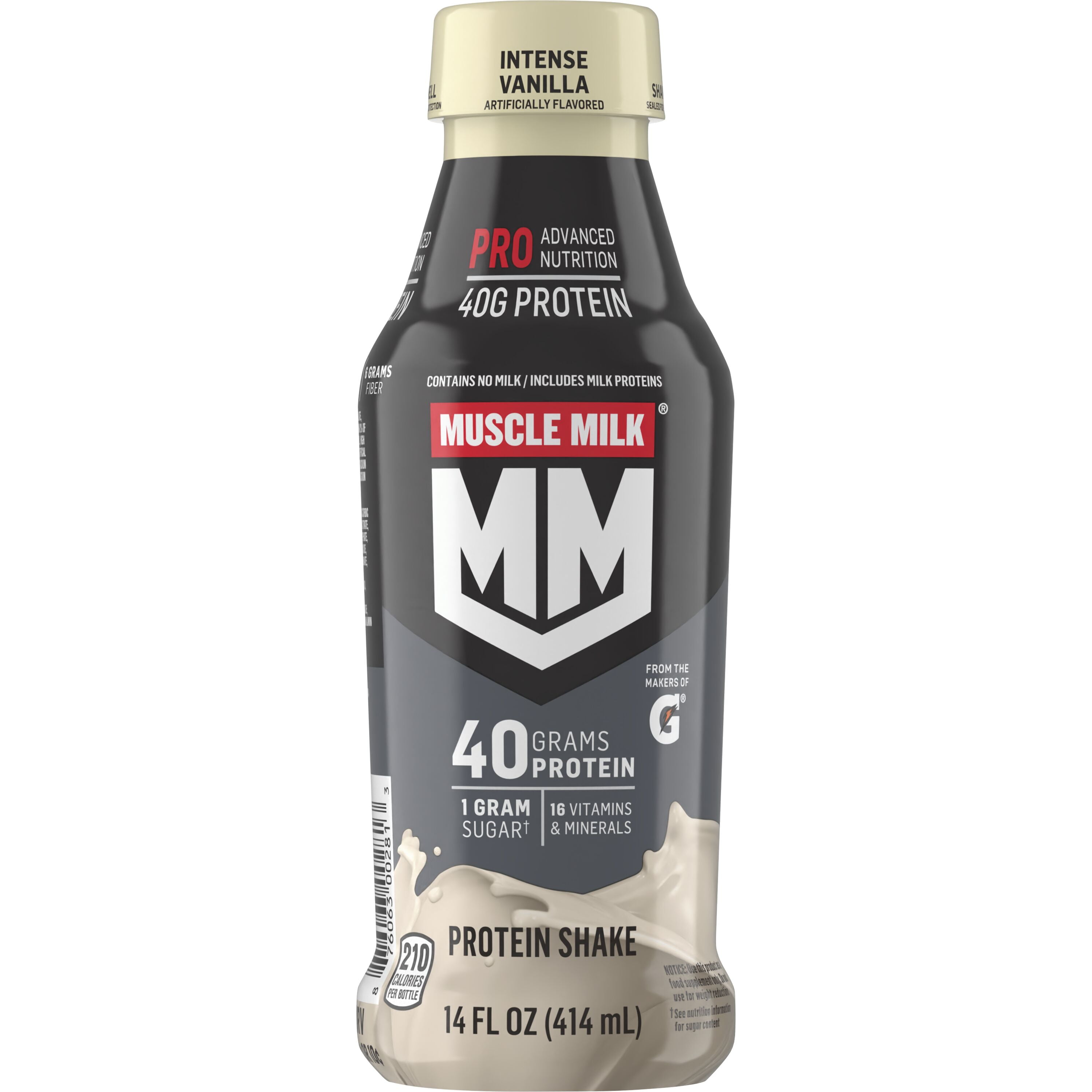 Muscle Milk Pro Advanced Nutrition Intense Vanilla Protein Shake, 14 fl ...