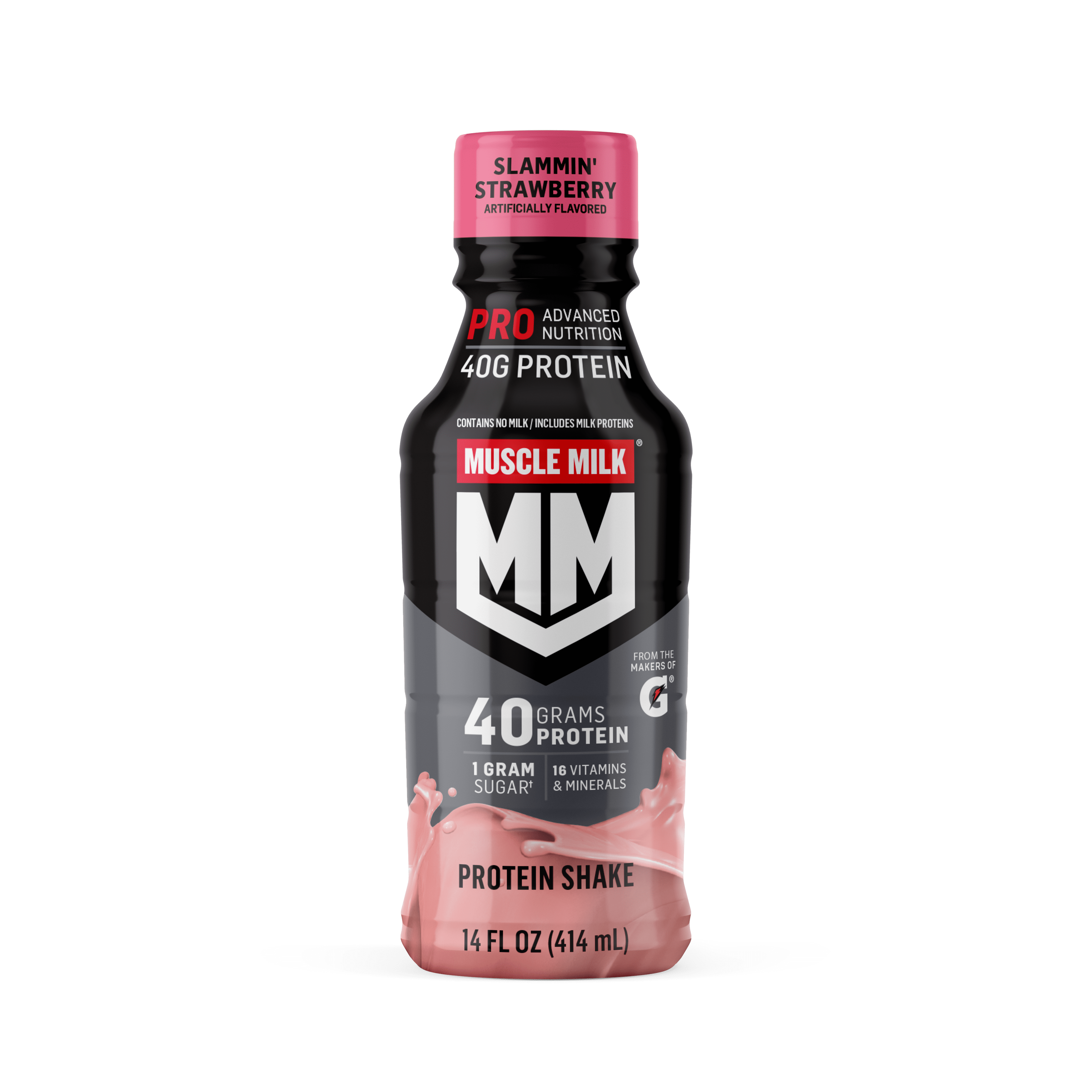 Muscle Milk Pro Series Slammin' Strawberry Ready to Drink Protein Shake ...