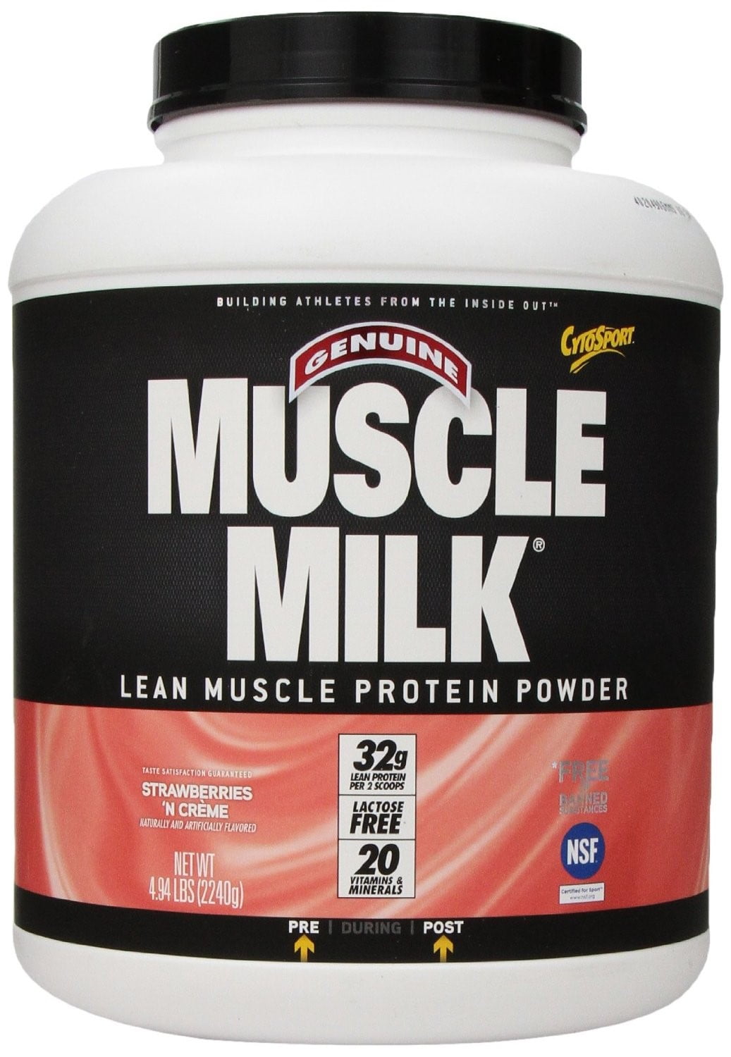 Muscle Milk Protein Powder, Strawberries 'n Cr?me, 4.94 Lb - Walmart.com