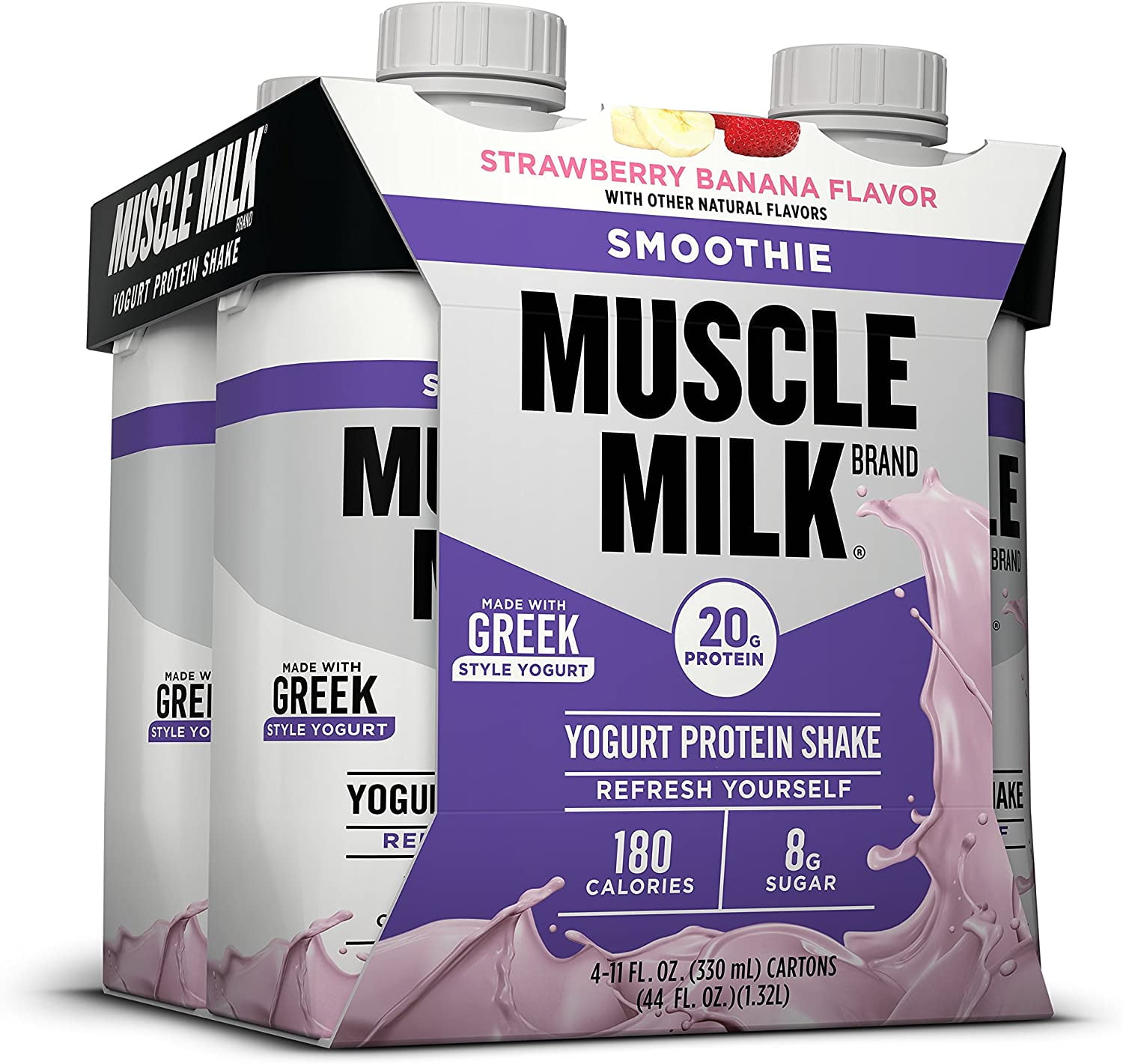 Muscle Milk Smoothie Strawberry Banana Yogurt Ready to Drink Protein ...