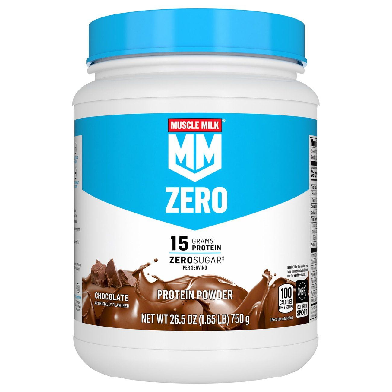 Muscle Milk Zero Protein Powder - Chocolate - 26.5 oz Package May Vary ...