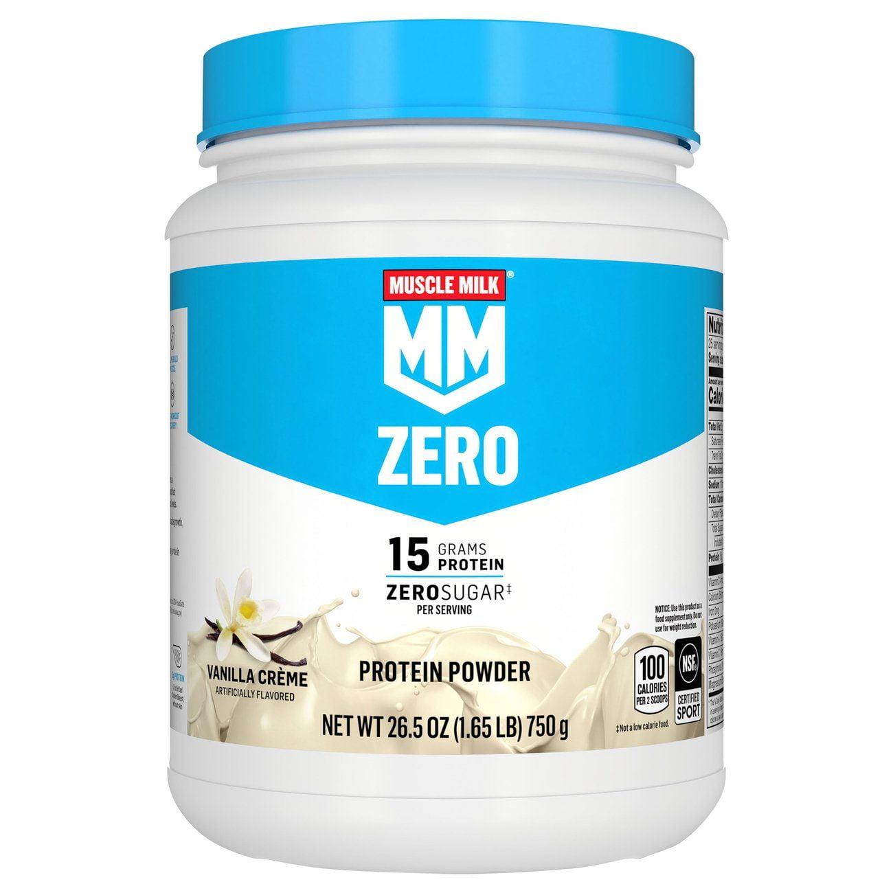 Muscle Milk Zero Protein Powder - Vanilla Creme - 26.5 oz Package May ...