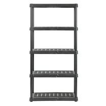 "ZENSTYLE 31.2""H Black Metal Frame Utility Rack, 3-Shelf Adjustable ...