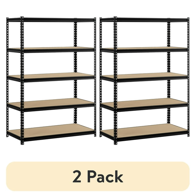 (2 pack) Muscle Rack 48"W x 24"D x 72"H 5-Shelf Steel Freestanding ...