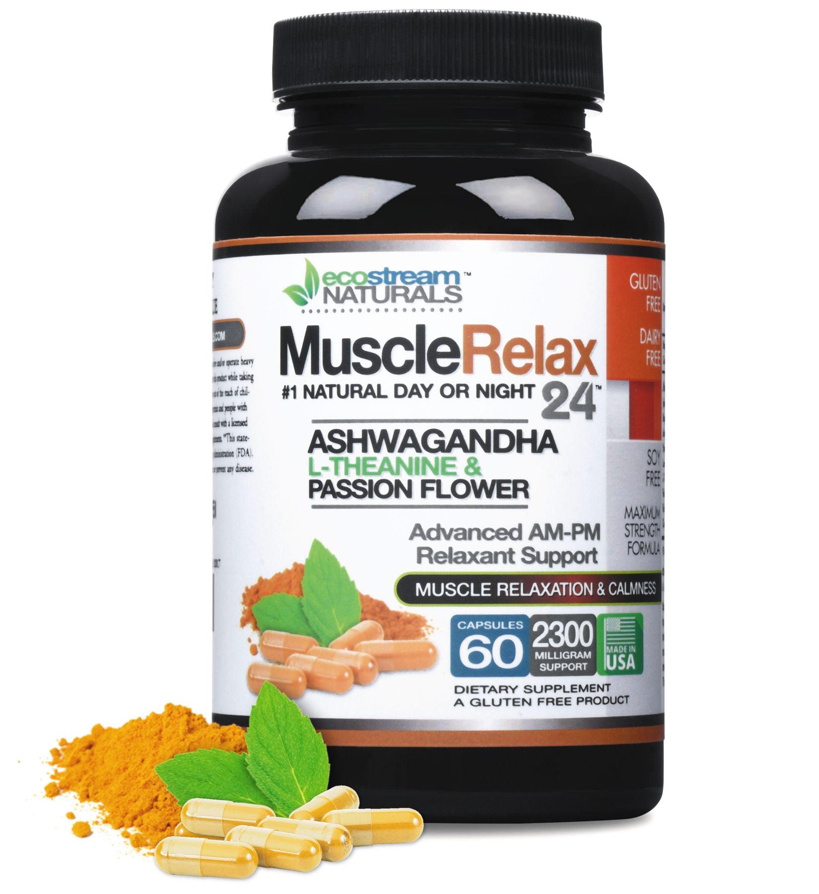 EcoStream Naturals Muscle Relax AM-PM Support, Natural Relaxant ...