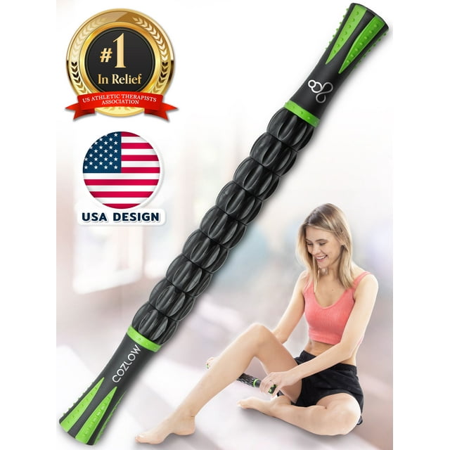 Cozlow Deep Tissue Massage Roller Stick for Shoulder, Back & Leg ...