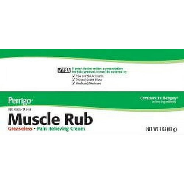 Muscle Rub Topical Pain Relief 10% - 15% Strength Menthol / Methyl ...