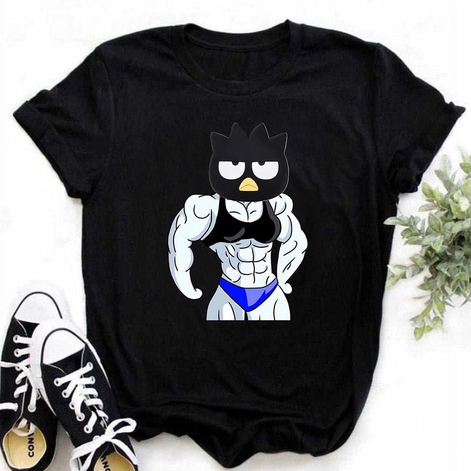 Muscle Sanrioes Women T-shirt Anime HelloKittys Cinnamorolls Kuromis ...