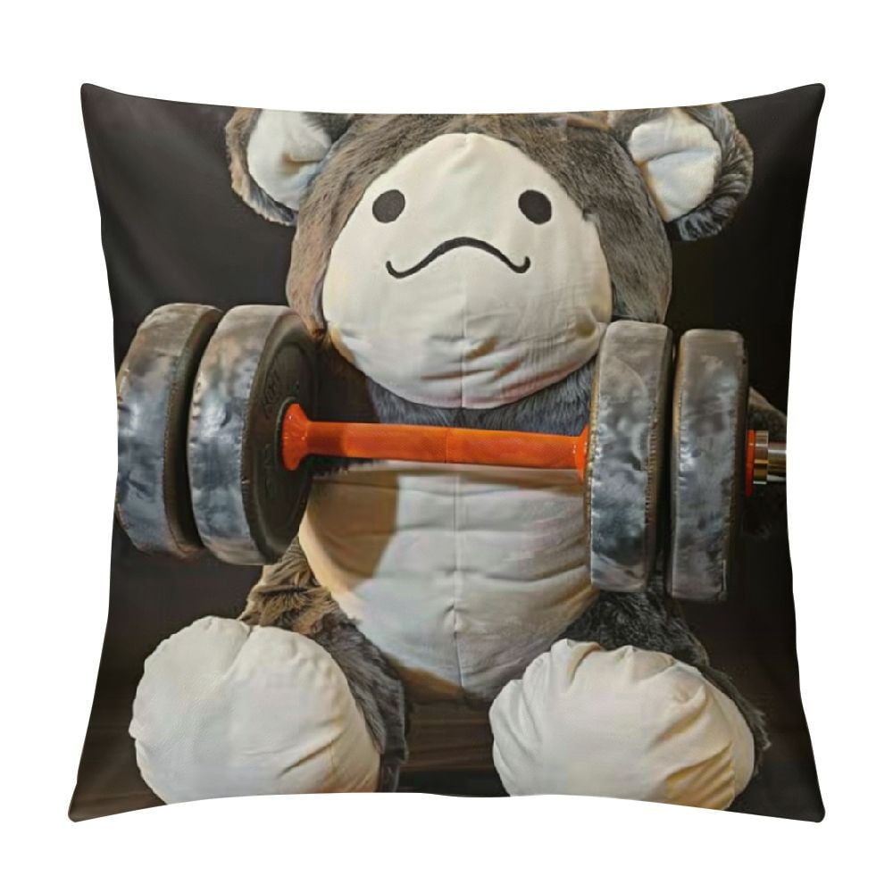 Muscle Shark Stuffed Ocean Whale Fish Toy Large Blue Shark Plush Pillow ...