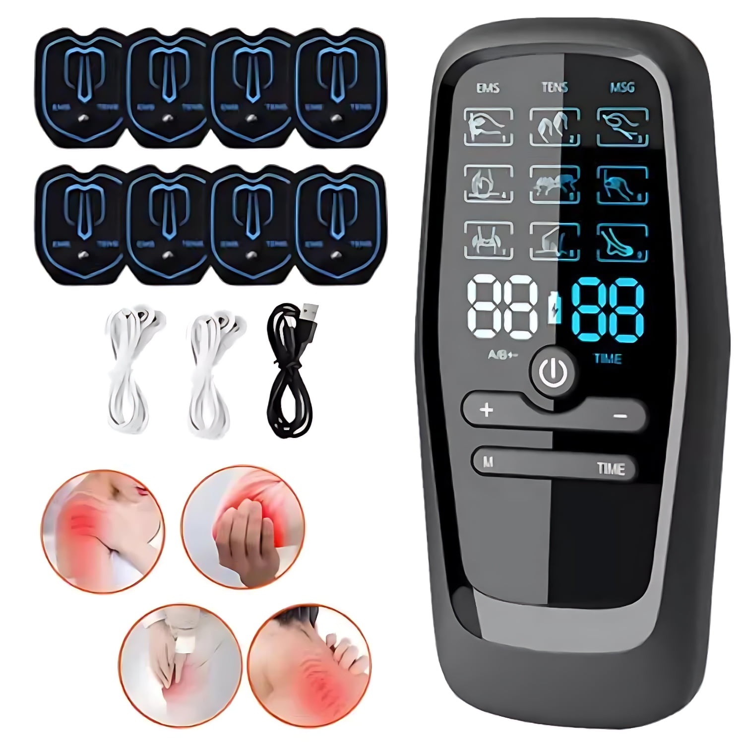 Muscle Stimulator Unit, EMS TENS Massager for Back, Neck, Shoulder ...
