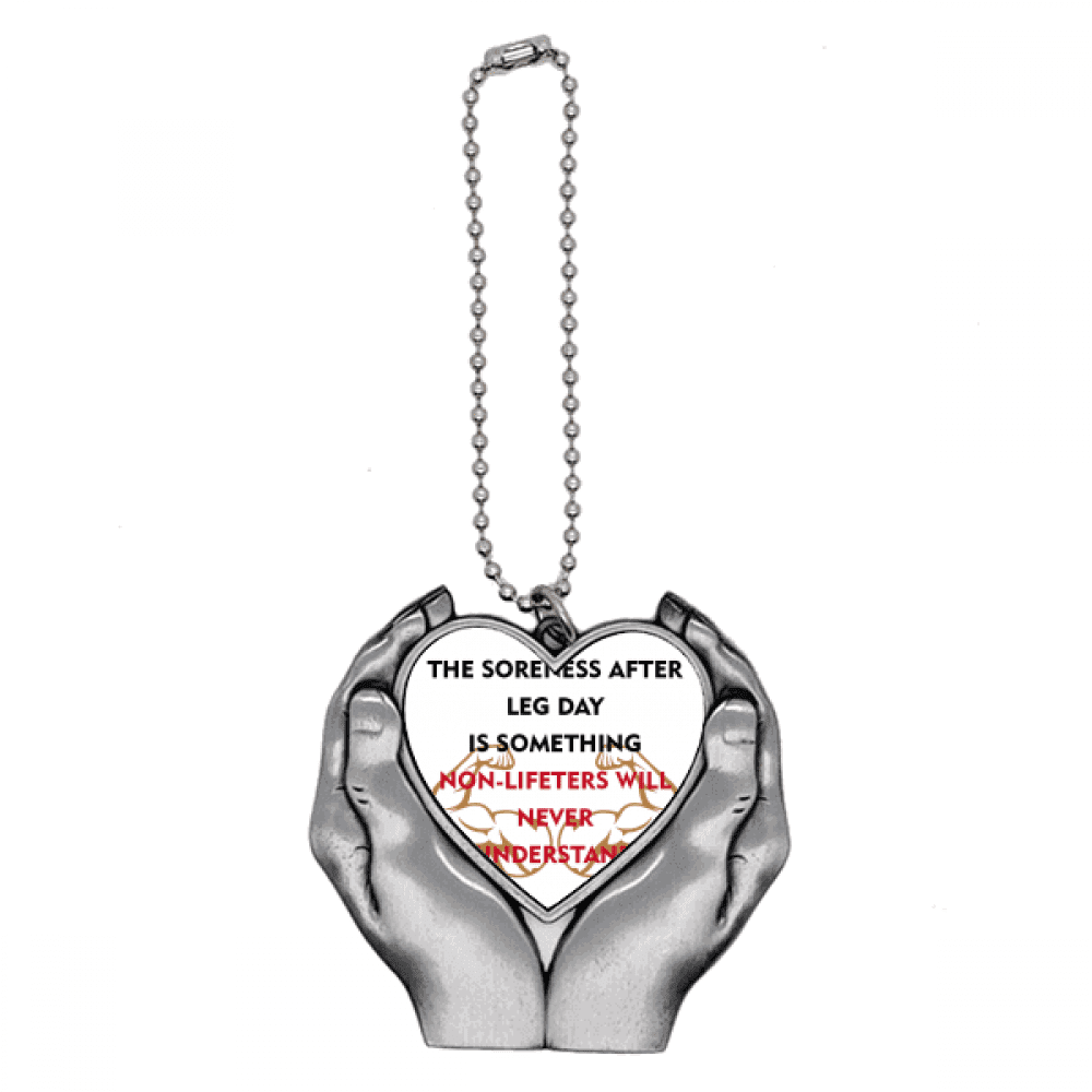 Muscle Strength Weightlifter Car Keychain Heart Pendant Ornament Charm ...