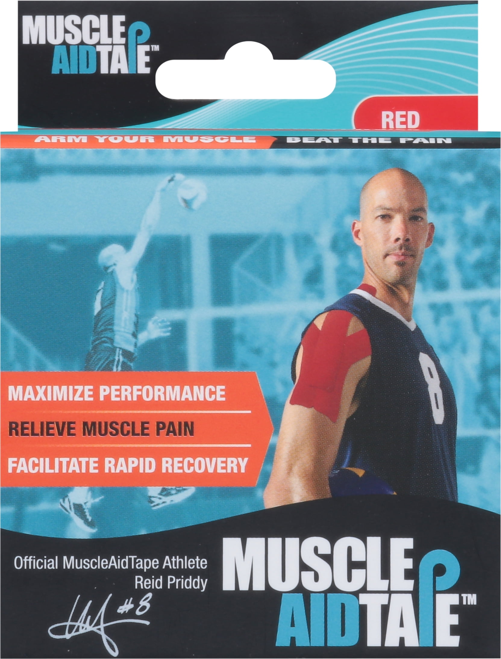 MuscleAidTape Kinesiology Tape (Red) - Walmart.com