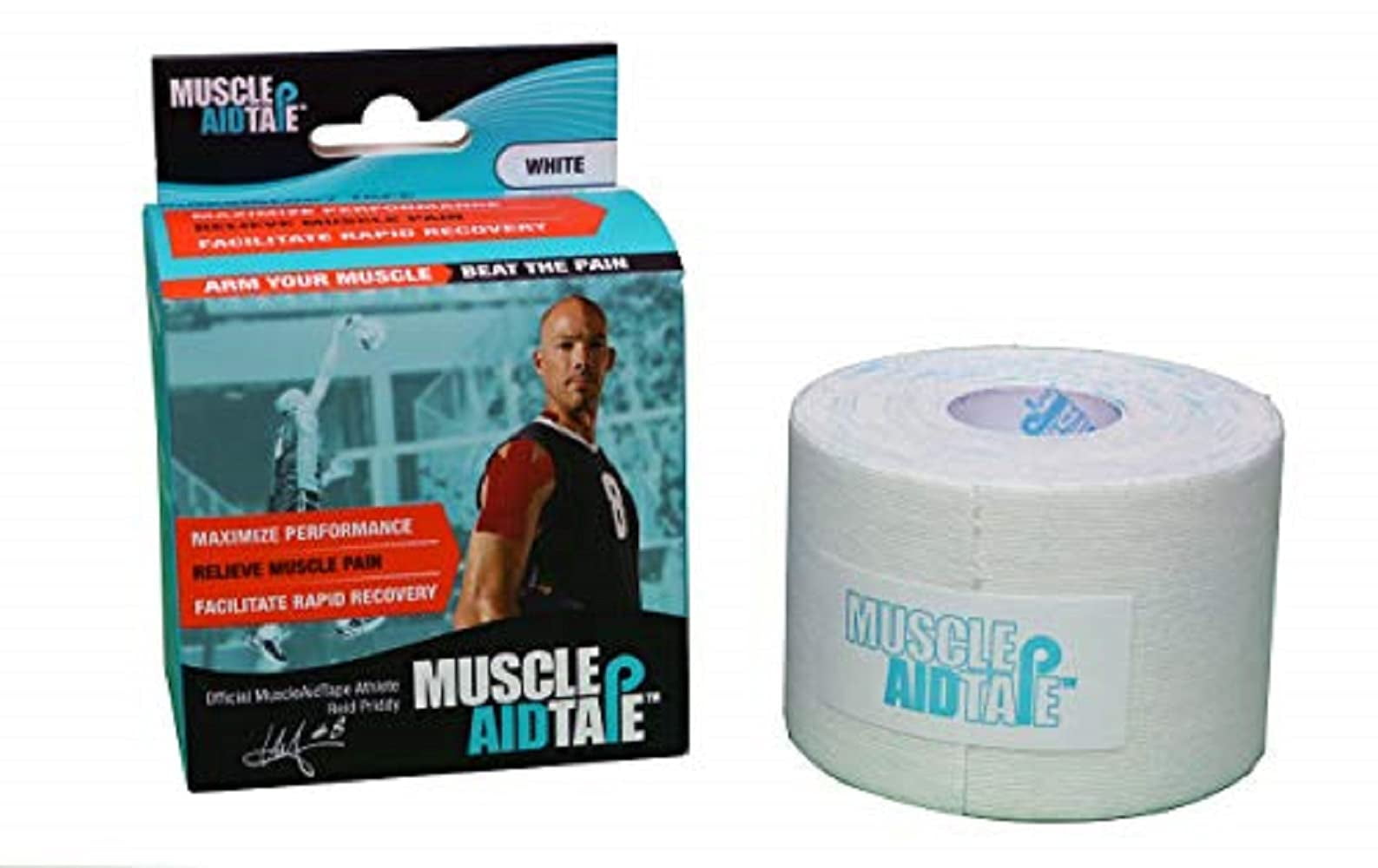 MuscleAidTape Kinesiology Tape (White) - Walmart.com
