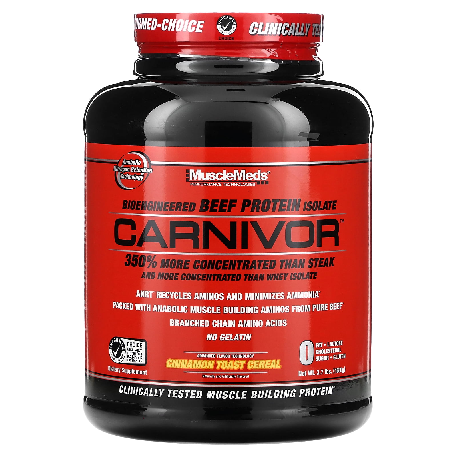MuscleMeds Carnivor, Bioengineered Beef Protein Isolate, Cinnamon Toast ...
