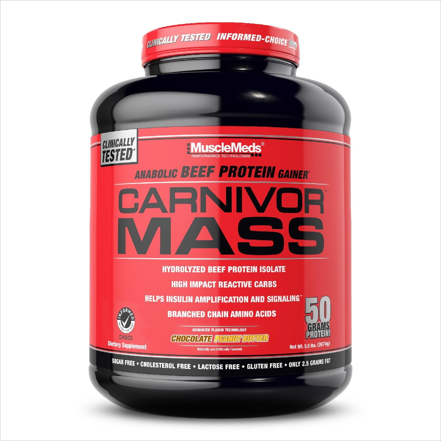 MuscleMeds - Anabolic Beef Protein Gainer, Chocolate Peanut Butter ...