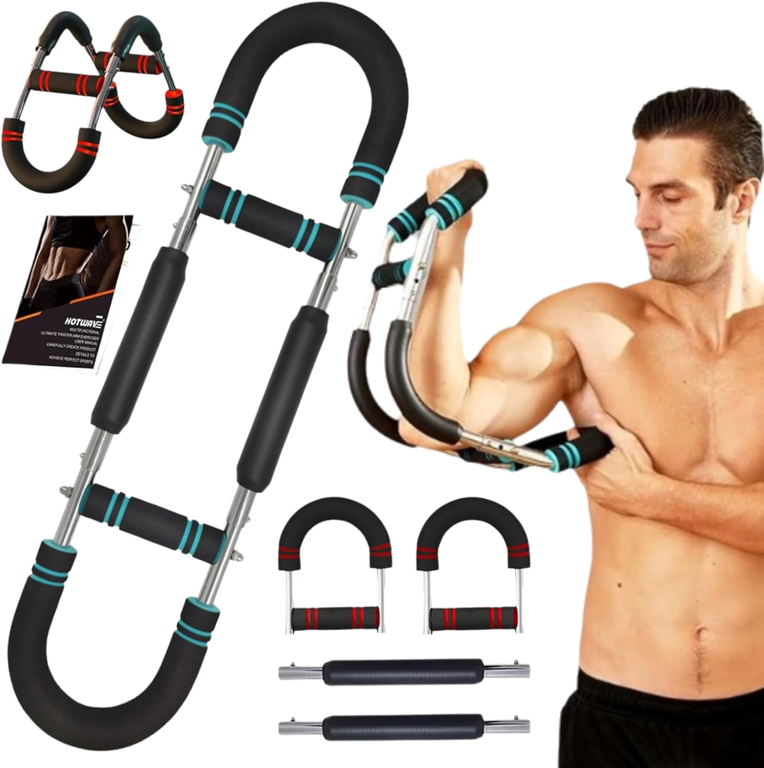 The MuscleMight Trainer, Mr Sculpt Gorilla Bar, 40-100lb Adjustable ...