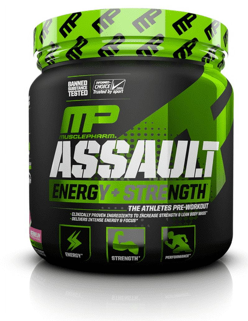 MusclePharm Assault Sport Pre Workout Powder, Watermelon Flavor, 30 ...