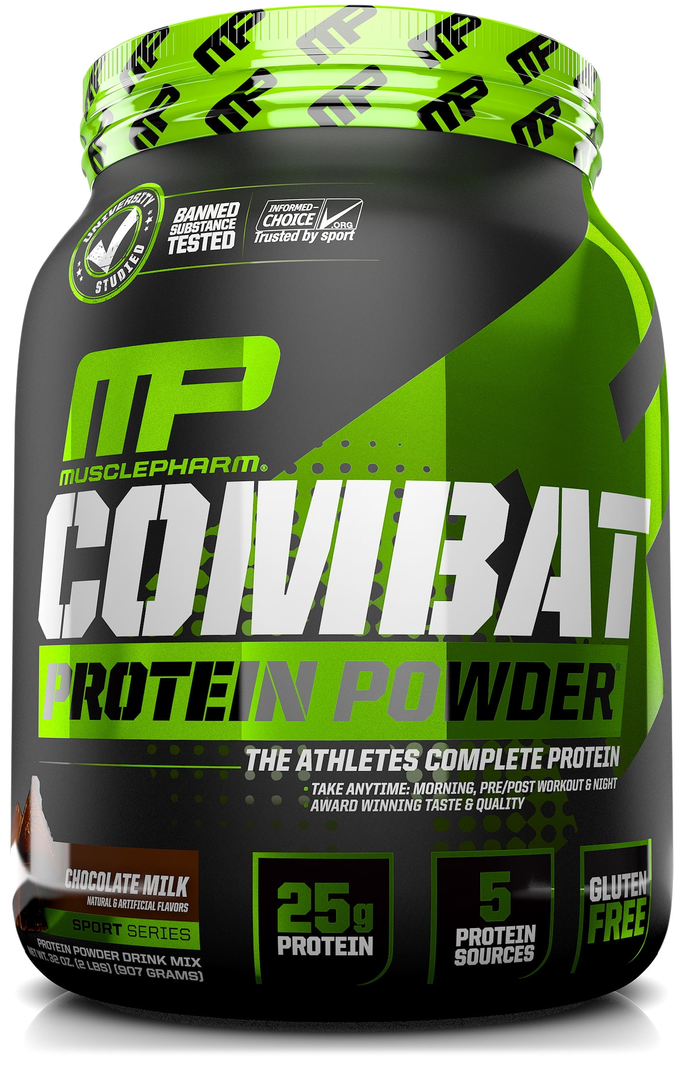 MusclePharm Combat Protein Powder, Chocolate Milk, 25g Protein, 2 Lb ...